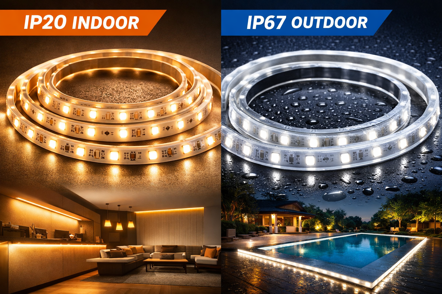 IP20 & IP67 LED Strip Lights | Indoor & Outdoor LED Lighting