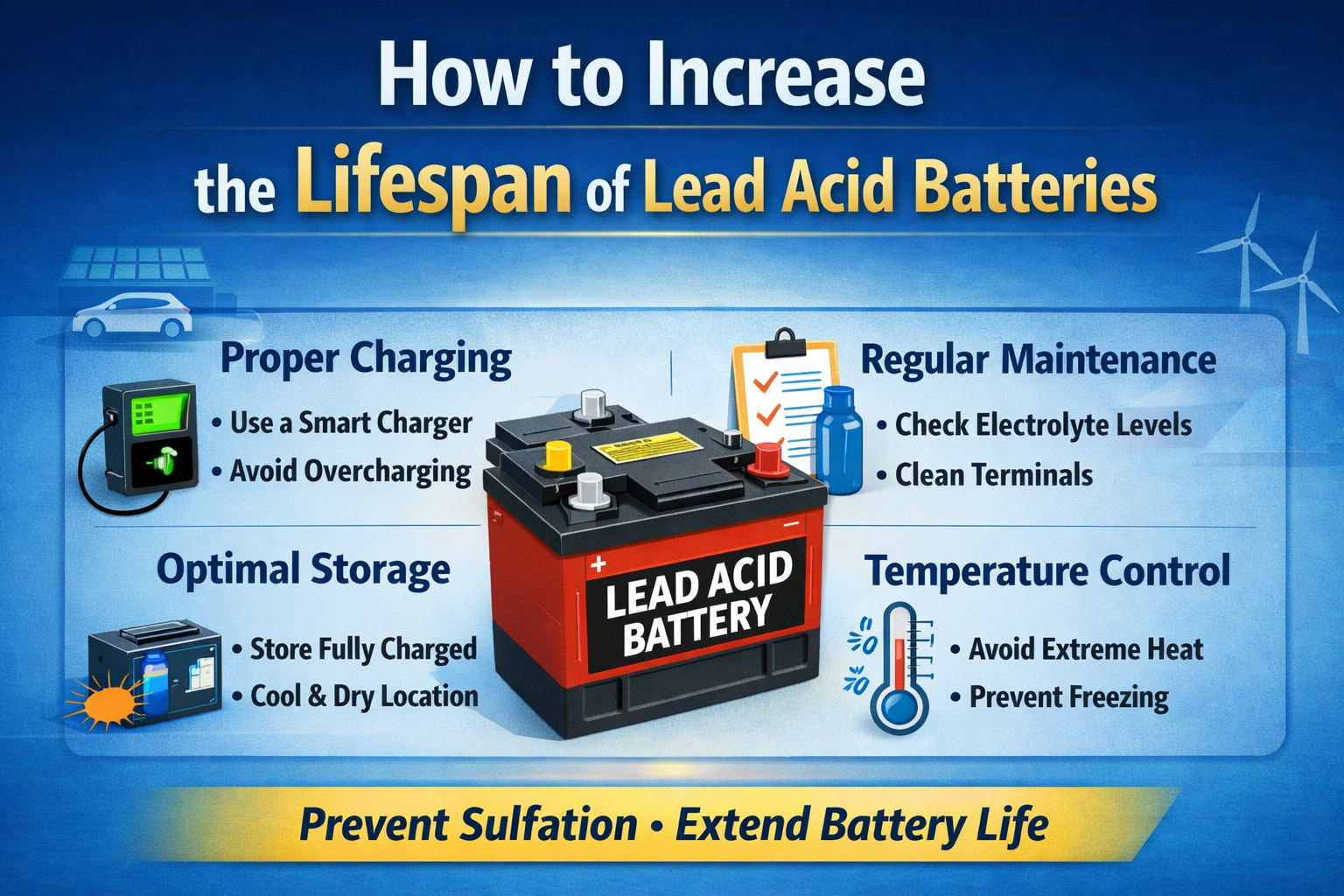 How to Increase the Lifespan of Lead Acid Batteries
